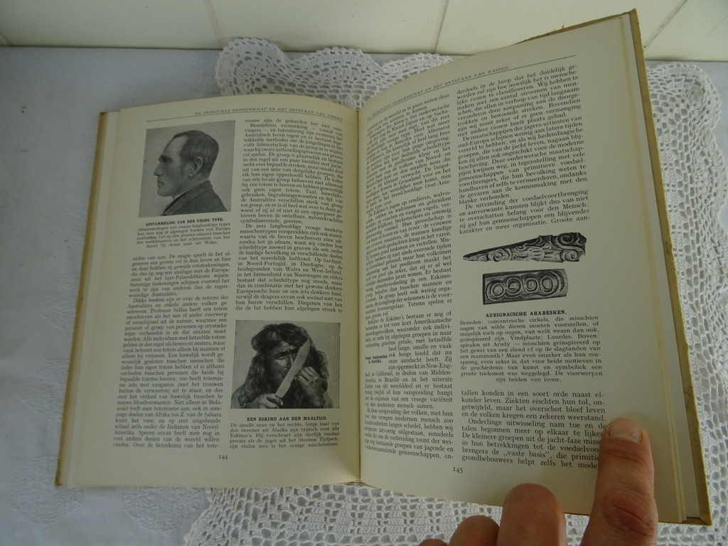 Antiek lesboek Prehistorie vertaald door Jan Romein - Curiosa en Kunst.nl