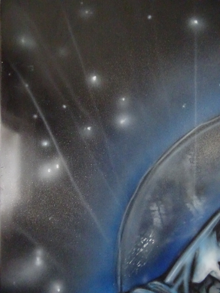 Batman Airbrush schilderij op metaal - Curiosa en Kunst.nl