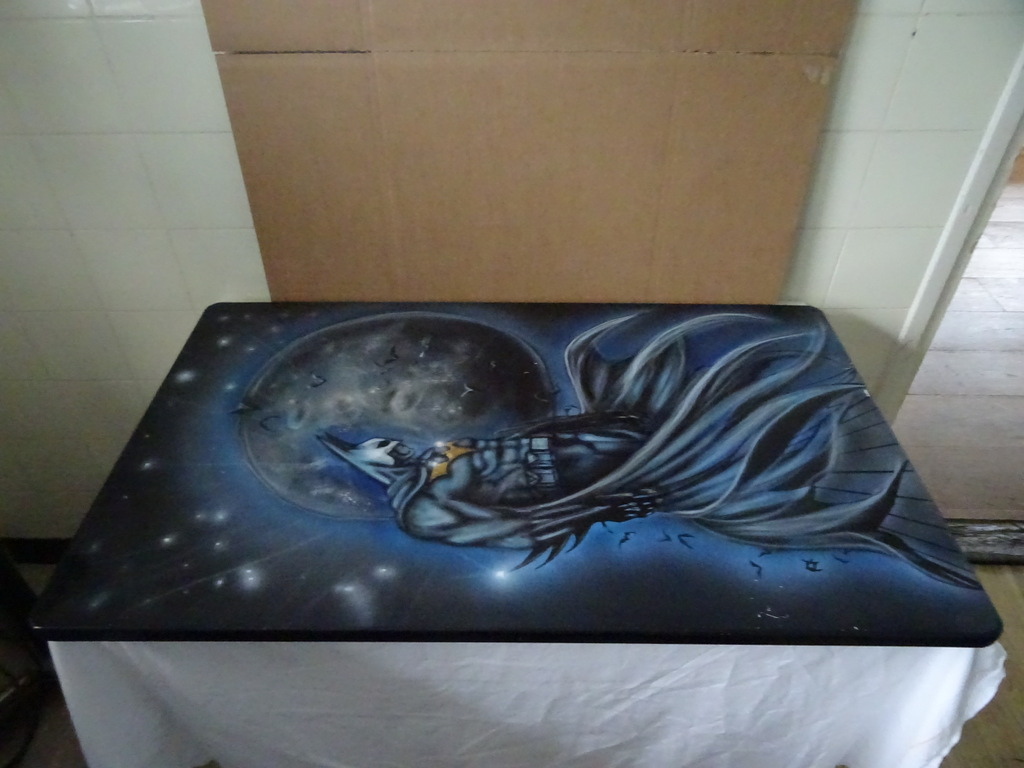 Batman Airbrush schilderij op metaal - Curiosa en Kunst.nl