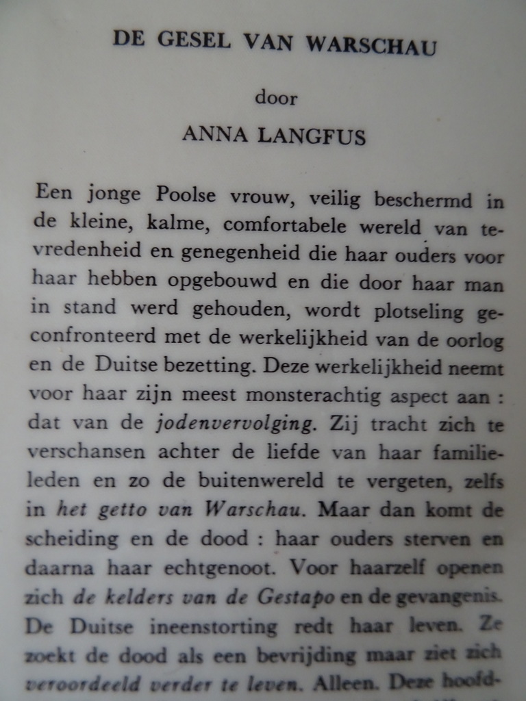 Anna Langfus De gesel van Warschau - Curiosa en Kunst.nl